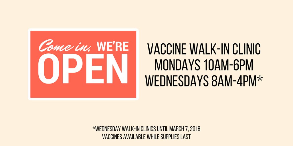 Walk-In Clinics are open at Health Department - Thumbcoast.tv | ebw.tv ...