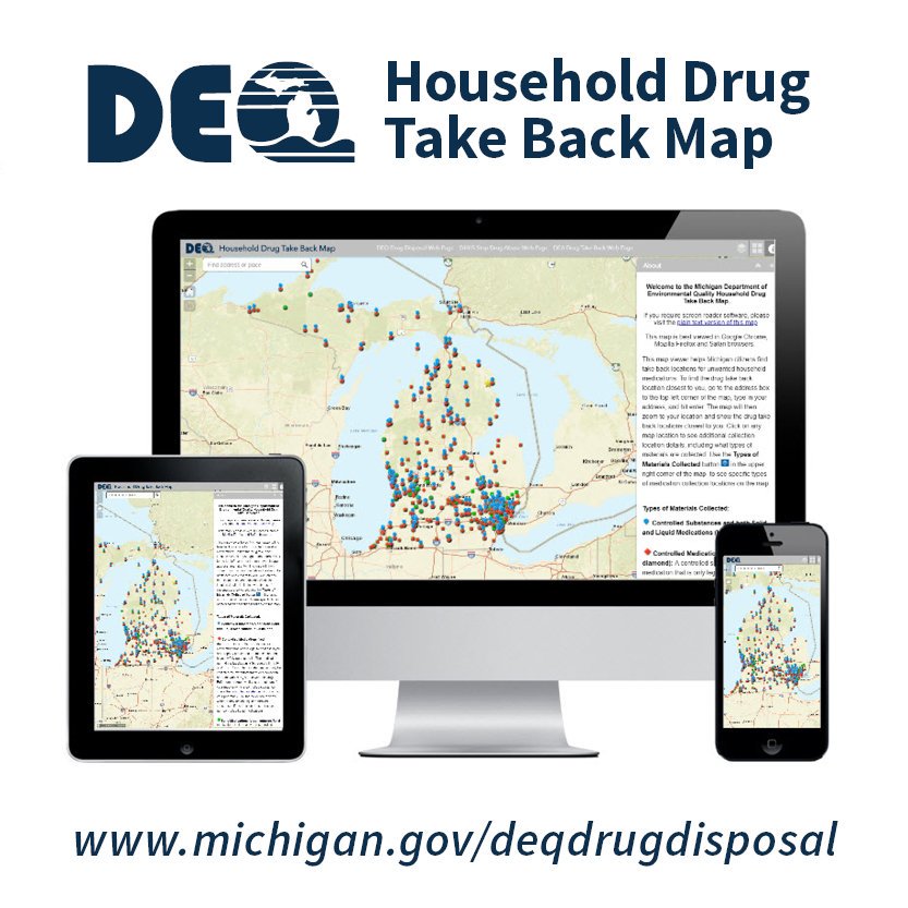 Map shows Where to Properly Dispose Unwanted Drugs